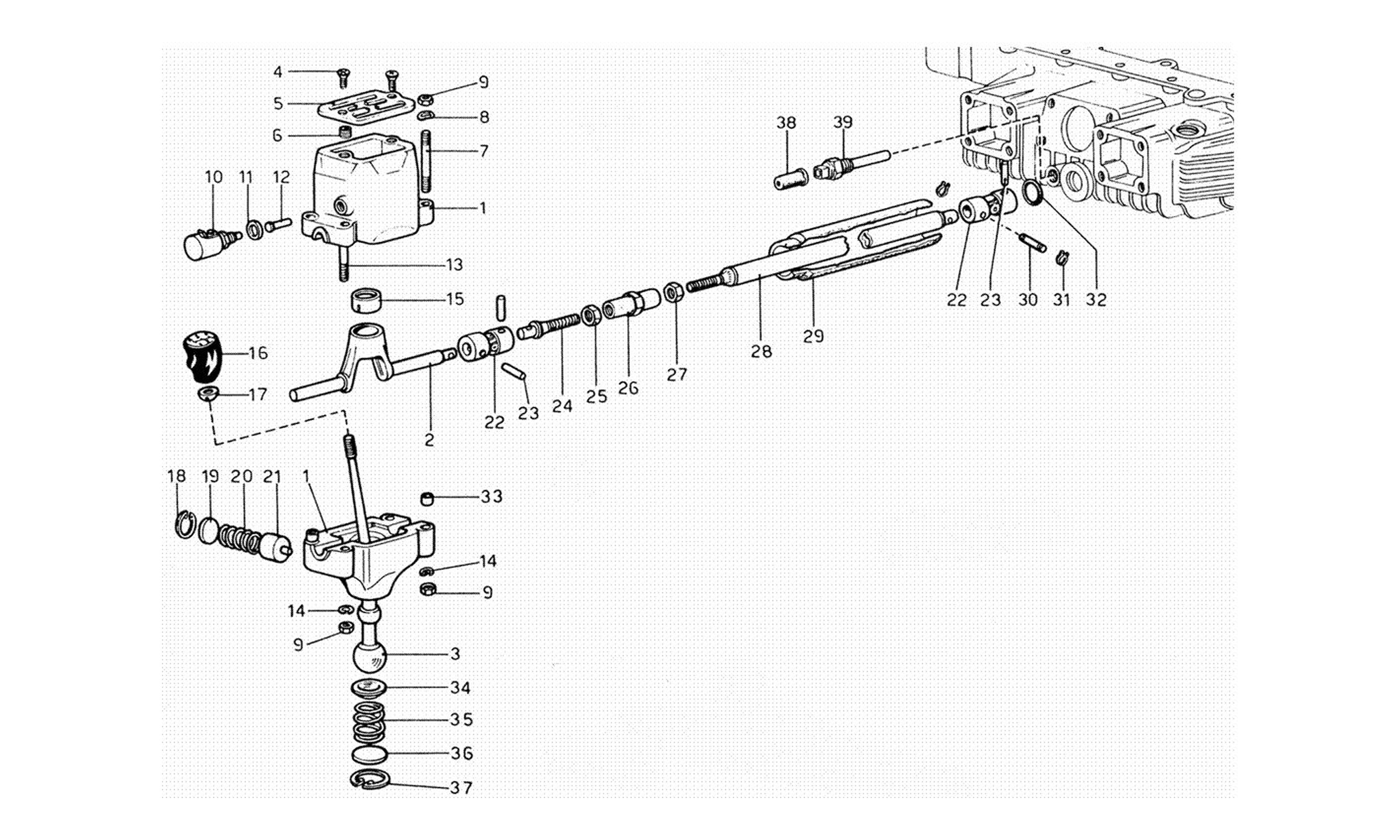 Outside Gear Box Controls Classic Ferrari Parts Schematics Outside Gear Box Controls Classic Ferrari Parts Schematics