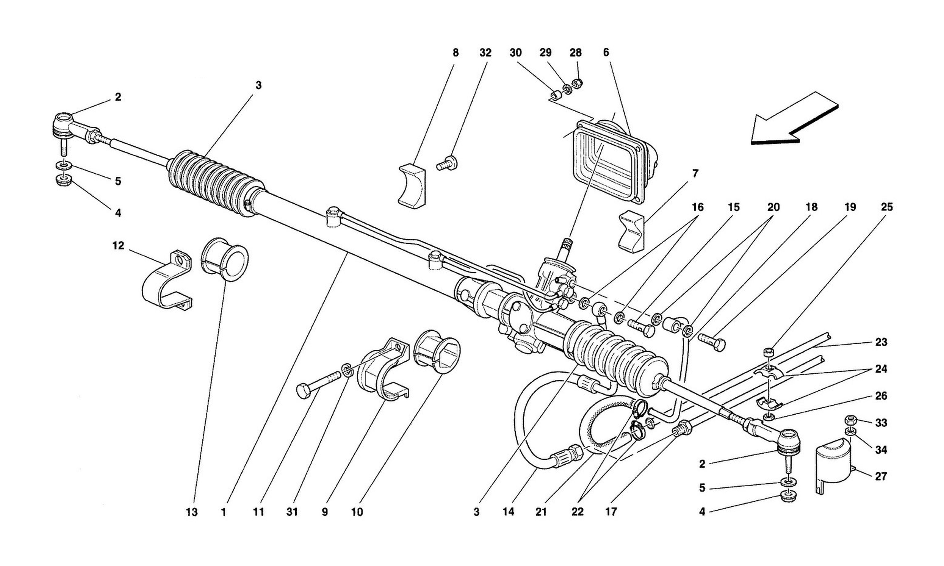 Hydraulic Steering Box And Linkage Classic Ferrari Parts Schematics Hydraulic Steering Box And Linkage Classic Ferrari Parts Schematics