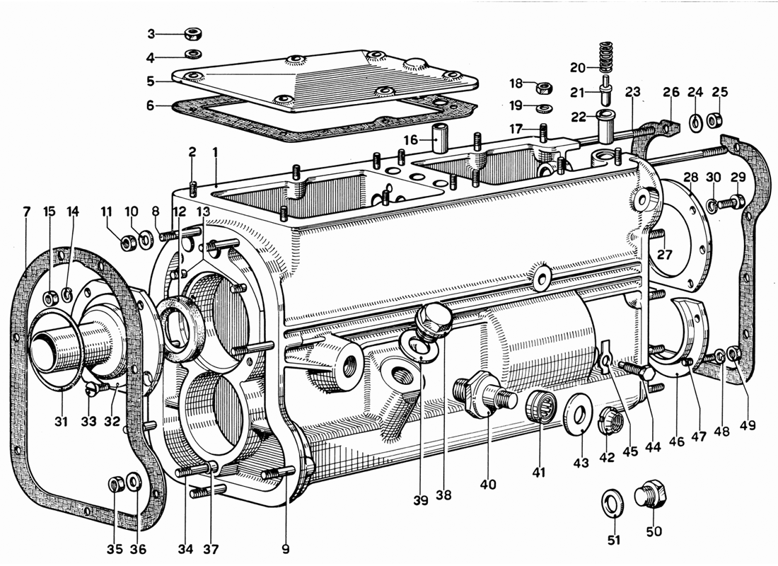 Gear Box Classic Ferrari Parts Schematics Gear Box Classic Ferrari Parts Schematics